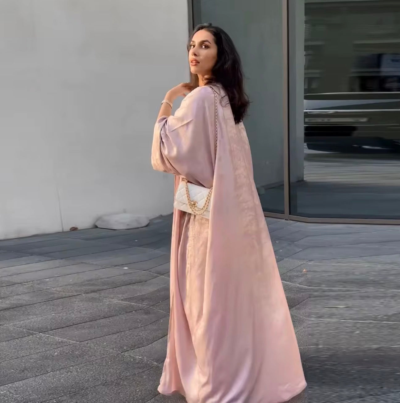 Amal Open Abaya – Malara Modest Couture